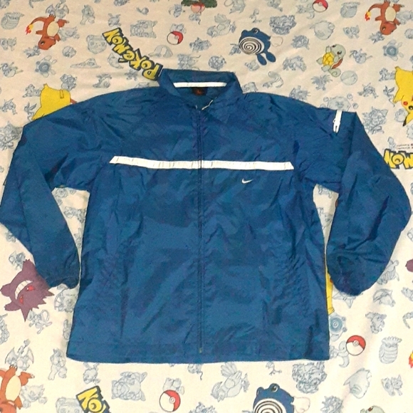 Nike | Jackets & Coats | 9s Nike Blue White Windbreaker Jacket Vintage ...